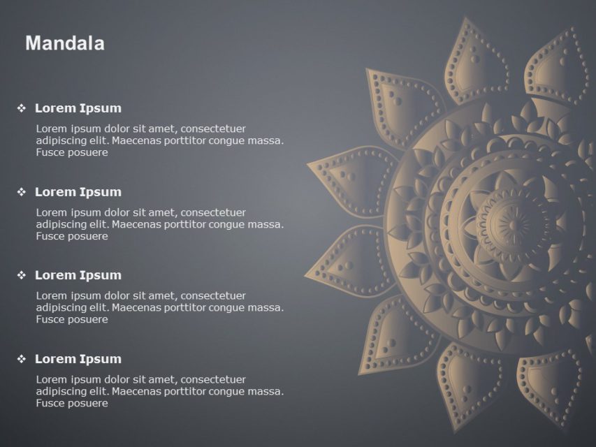Free Mandala List PowerPoint Template | SlideUpLift