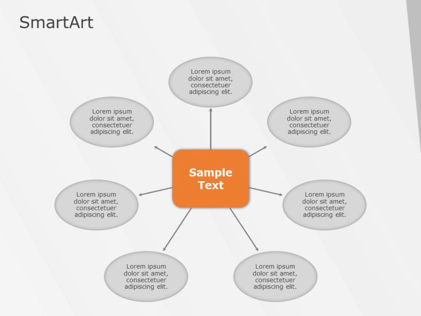SmartArt Cycle Diverging Arrows 7 Steps | SlideUpLift