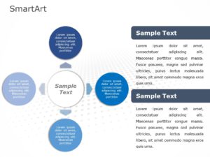 SmartArt Cycle Diverging Circle 4 Steps | SlideUpLift