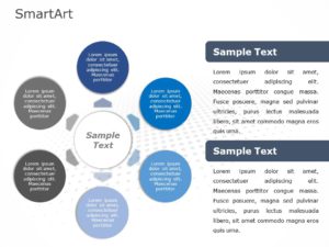 SmartArt Cycle Diverging Circle 6 Steps | SlideUpLift