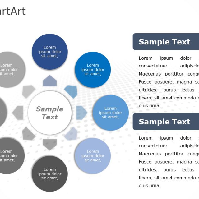 SmartArt Cycle Overlapping 8 Steps