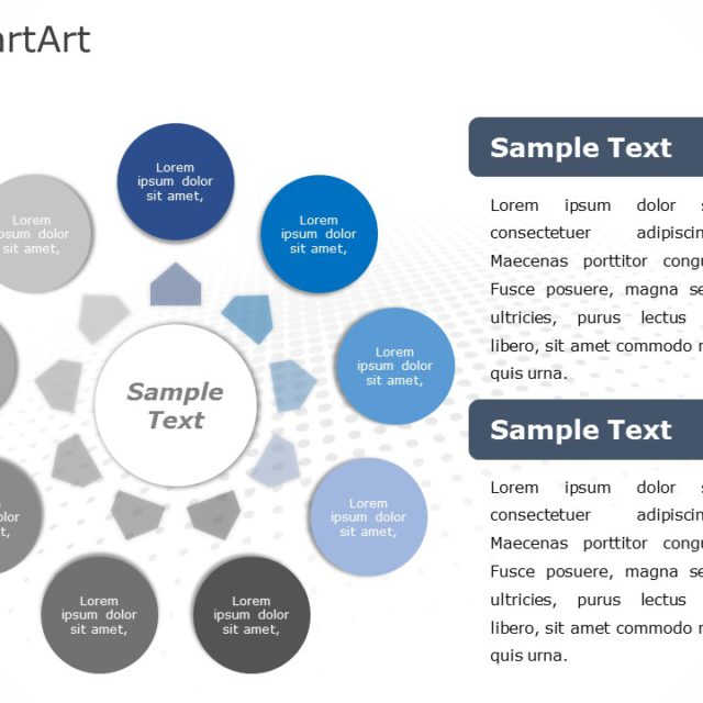 SmartArt Cycle Diverging Circle 3 Steps