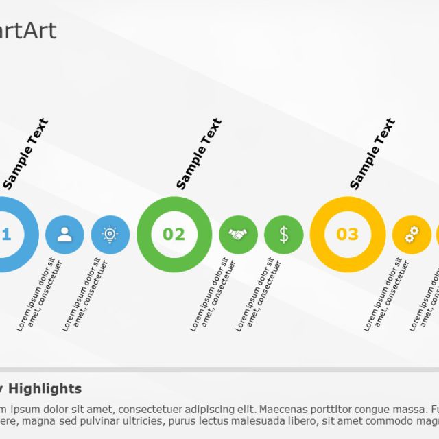 SmartArt Hierarchy Org Chart 3 Steps | SlideUpLift