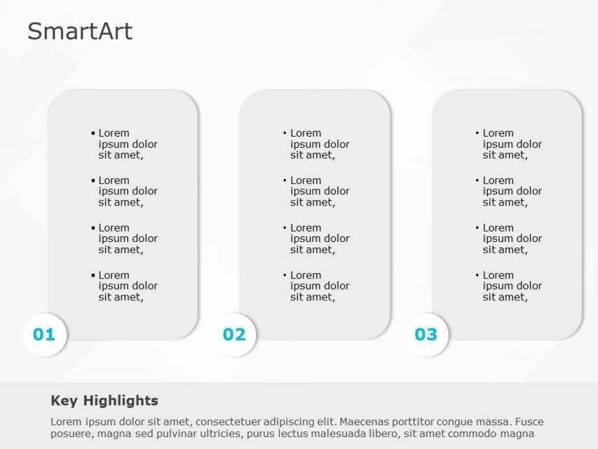 SmartArt List Rectangular box 3 Steps | SlideUpLift