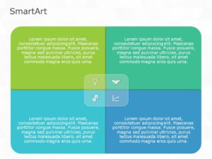 SmartArt Matrix Rectangle Grid 4 Steps | SlideUpLift