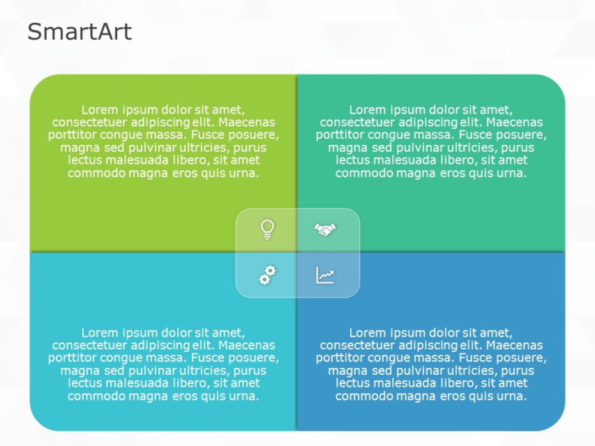 SmartArt Matrix Rectangle Grid 4 Steps | SlideUpLift