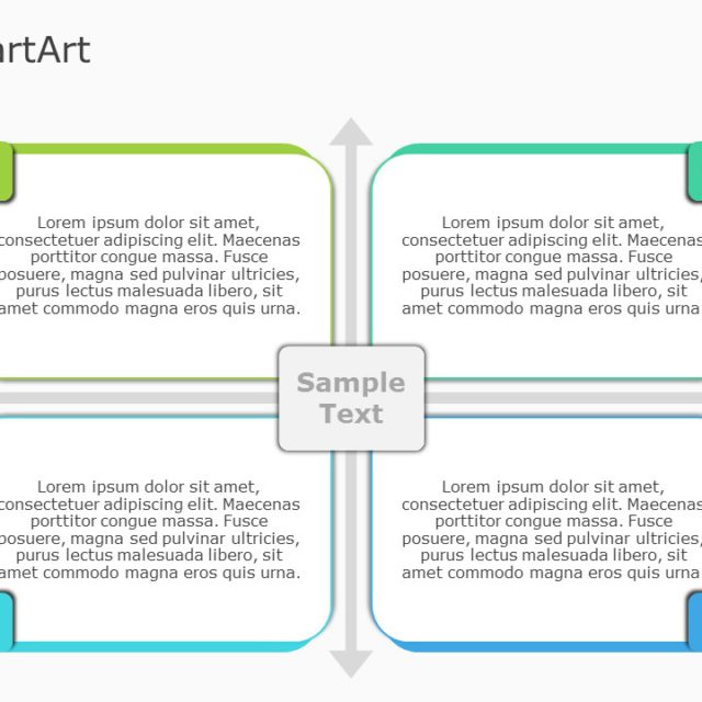 SmartArt Matrix Rectangle 4 Steps