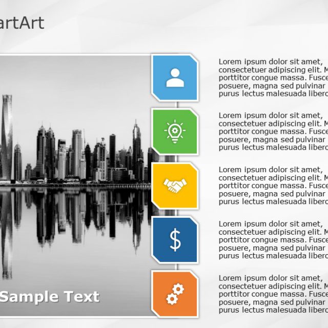 SmartArt Picture Callout 5 Steps