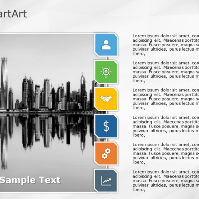 SmartArt Picture Vertical 5 Steps