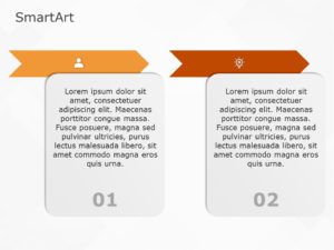SmartArt Process Chevron Arrows 2 Steps | SlideUpLift