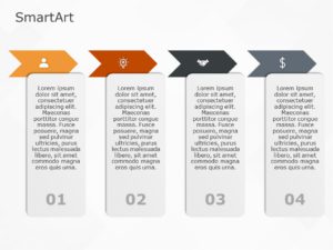 SmartArt Process Chevron Arrows 4 Steps | SlideUpLift