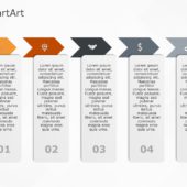 SmartArt Process Basic Chevron 5 Steps
