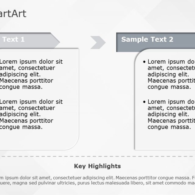 SmartArt Process Equation 2 Steps