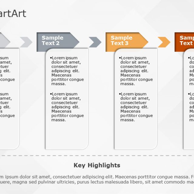 SmartArt Process Text 3 Steps