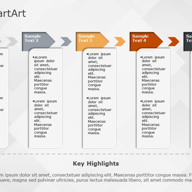 SmartArt Process Text 4 Steps