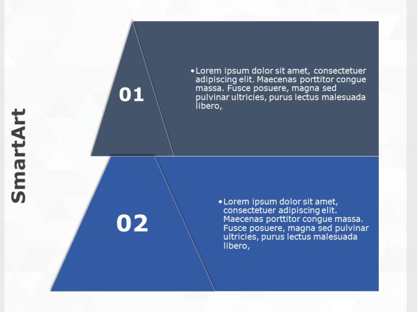 SmartArt Pyramid Basic text 2 Steps | SlideUpLift