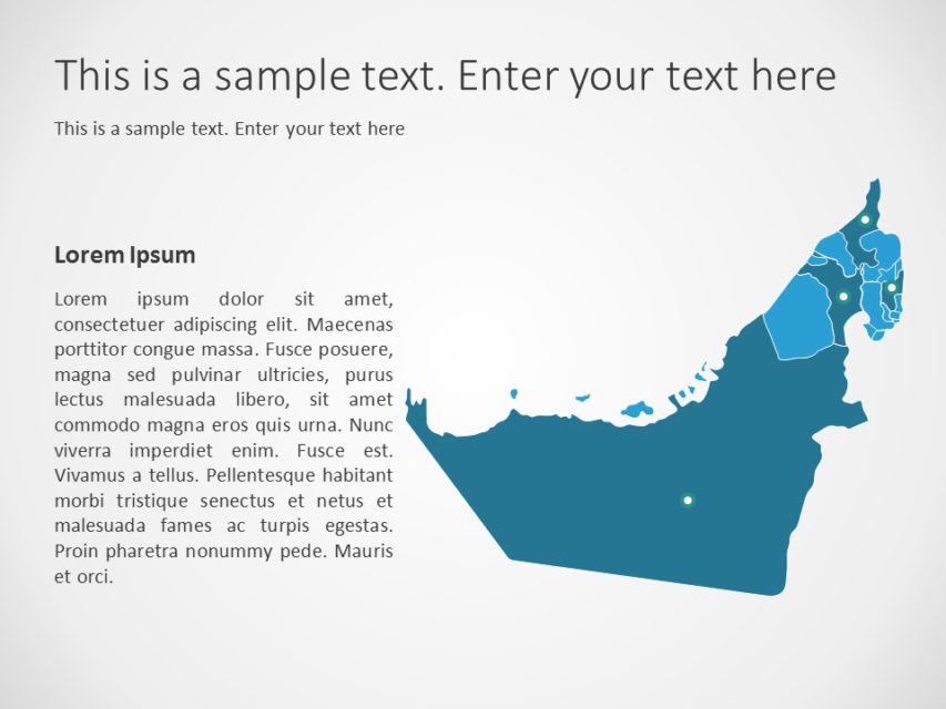 UAE Map PowerPoint Template 02 | SlideUpLift