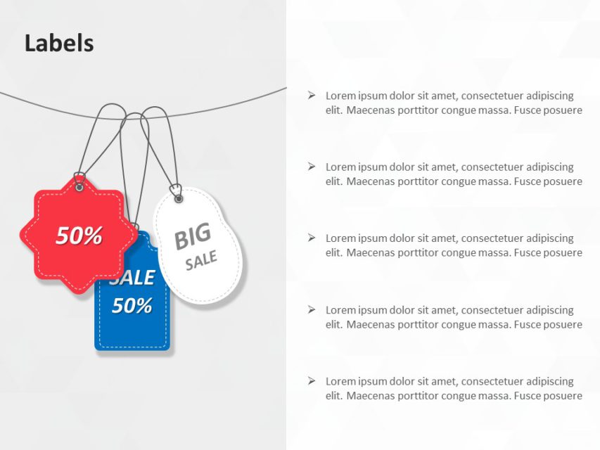 Shopping Labels PowerPoint Template | SlideUpLift