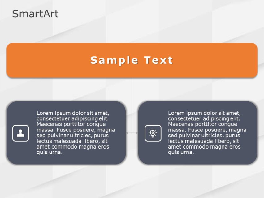 SmartArt Hierarchy Org Chart 2 Steps | SlideUpLift