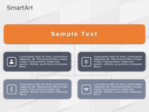 SmartArt Hierarchy Org Chart 4 Steps | SlideUpLift