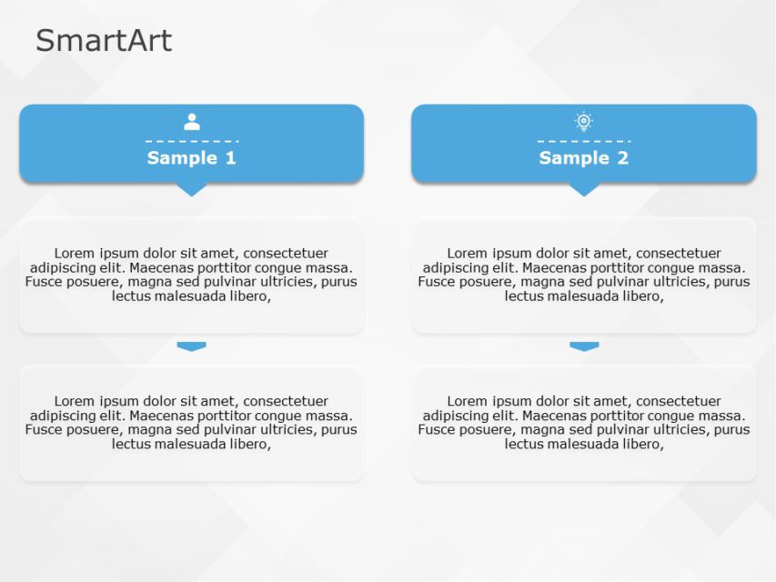 SmartArt List Process List 2 Steps | SlideUpLift