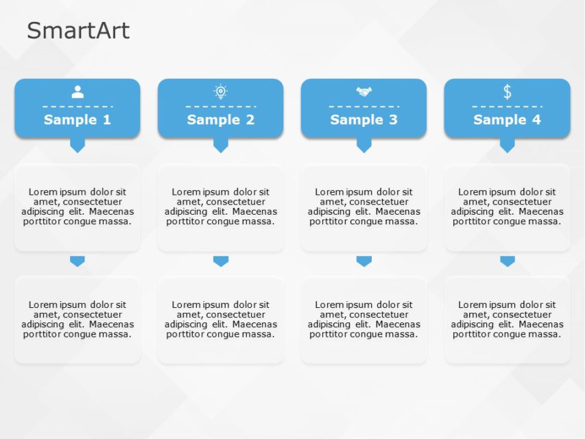 SmartArt List Process List 4 Steps | SlideUpLift