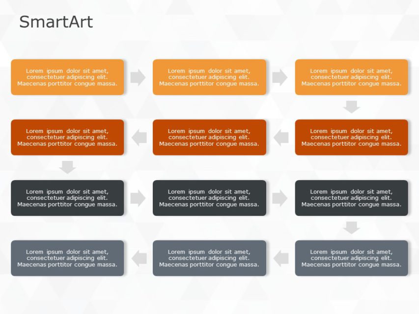 SmartArt Process Bending Process 4 Steps | SlideUpLift