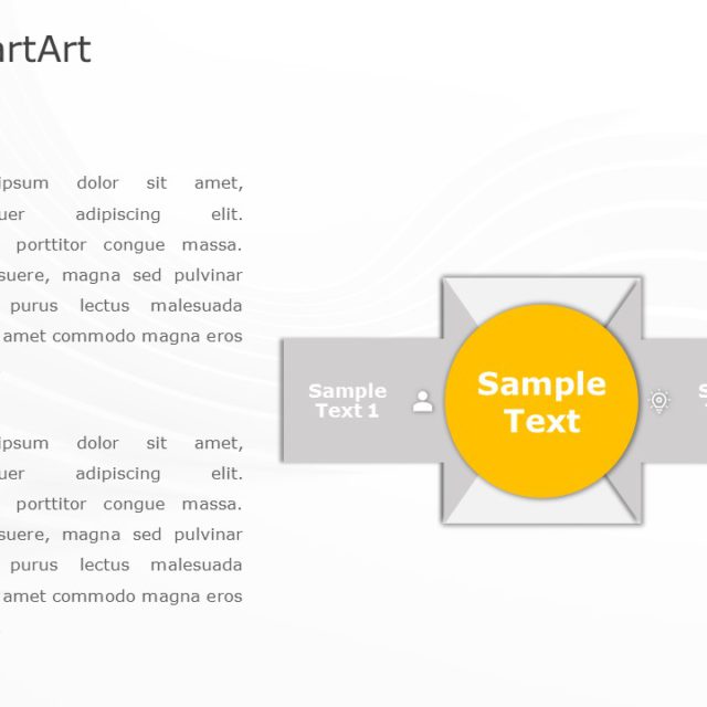 SmartArt Process Converging Text 2 Steps | SlideUpLift