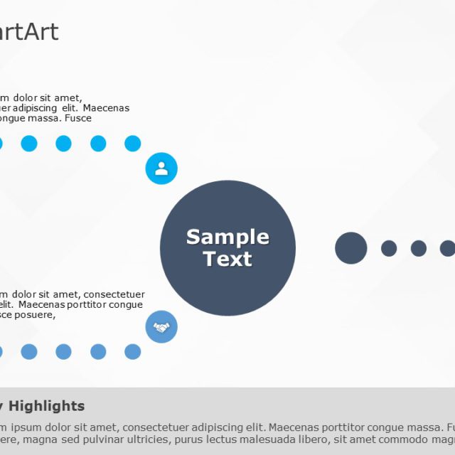 SmartArt Process Converging Text 3 Steps