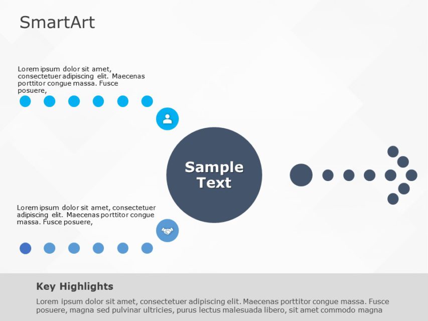 SmartArt Process Converging Text 2 Steps | SlideUpLift