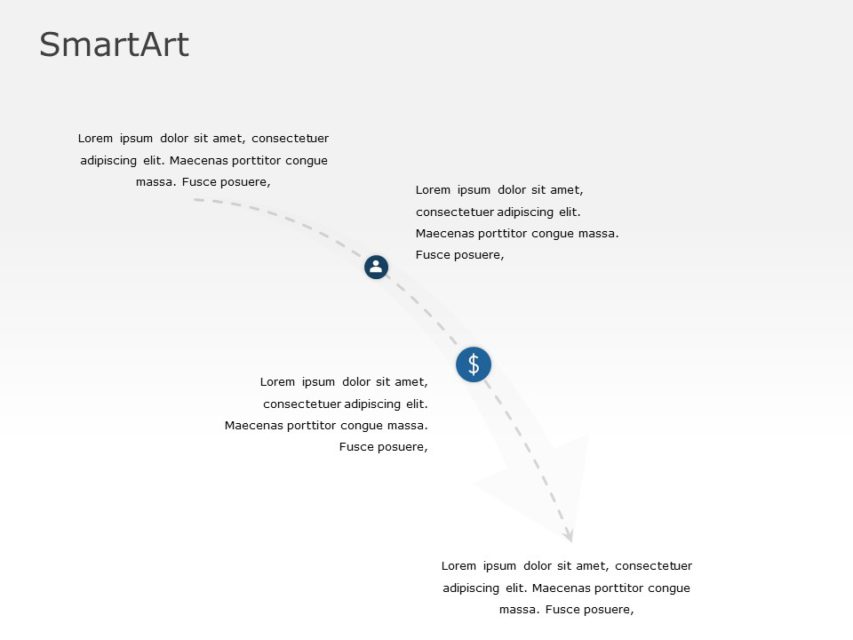 SmartArt Process Descending Process 2 Steps | SlideUpLift