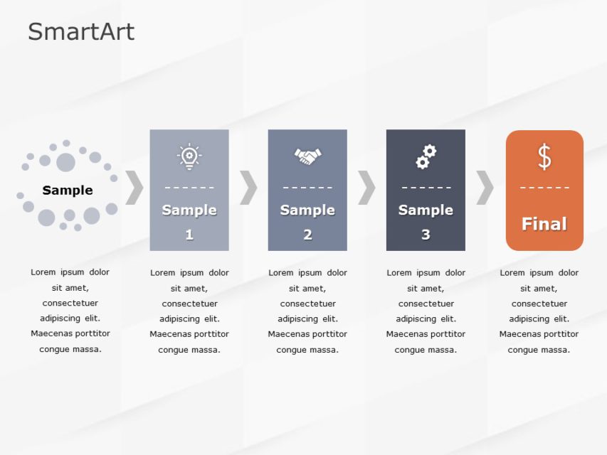 SmartArt Process Result Process 3 Steps | SlideUpLift