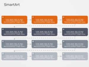 SmartArt Process Reverse Bending 4 Steps | SlideUpLift
