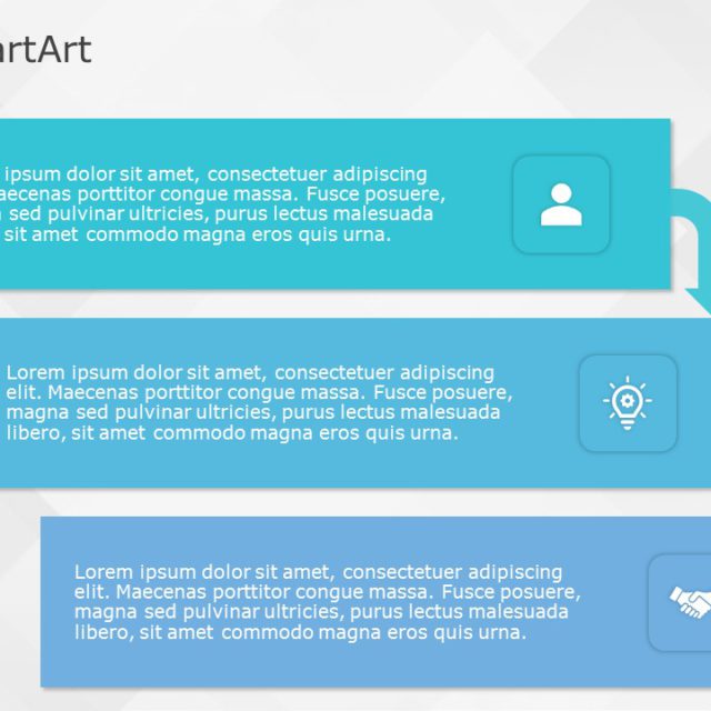 SmartArt Process Staggared Process 2 Steps
