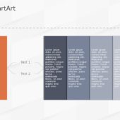 SmartArt Process Staggared Process 4 Steps | SlideUpLift