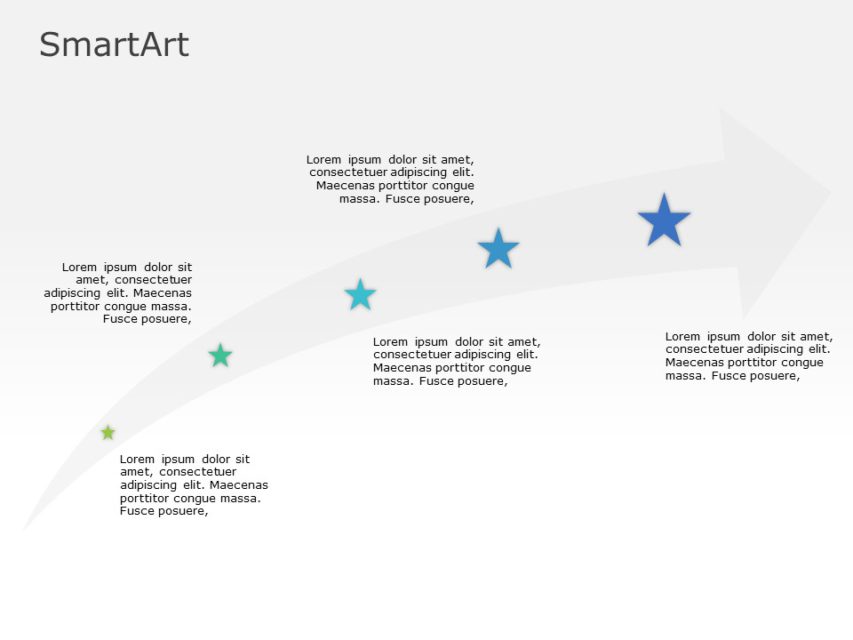 SmartArt Process Upward Process 5 Steps | SlideUpLift