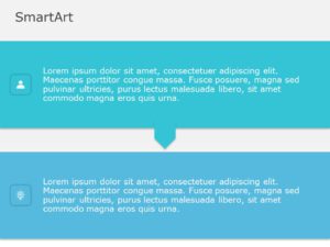 SmartArt Process Vertical Process 2 Steps | SlideUpLift