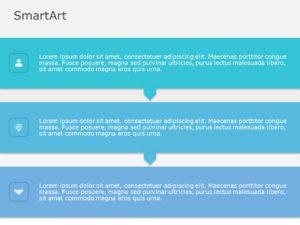 SmartArt Process Vertical Process 3 Steps | SlideUpLift