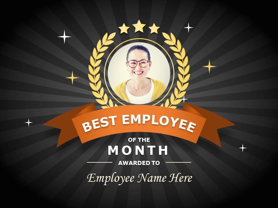 Employee Of The Month PowerPoint Template SlideUpLift