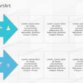 SmartArt List Arrows Segments 3 Steps