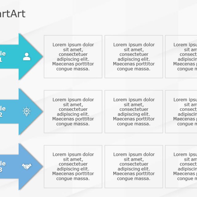SmartArt List Arrows Segments 4 Steps