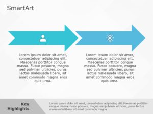 SmartArt Process Arrow Chevron 2 Steps | SlideUpLift