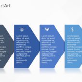 SmartArt Process Arrow Chevron 4 Steps | SlideUpLift
