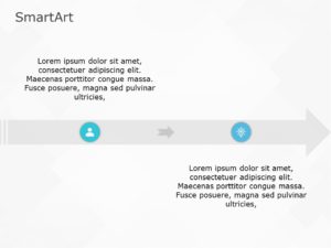 SmartArt Process Basic Roadmap 2 Steps | SlideUpLift