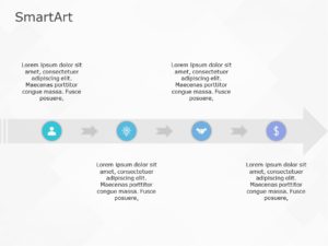 SmartArt Process Basic Roadmap 4 Steps | SlideUpLift