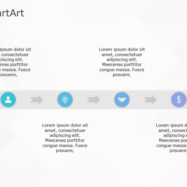SmartArt Process Basic Square 4 Steps