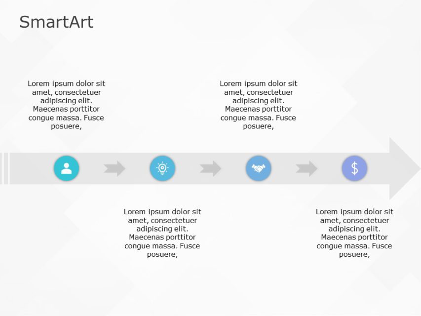 SmartArt Process Basic Roadmap 4 Steps | SlideUpLift