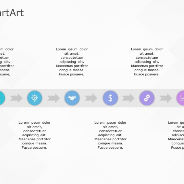 SmartArt Process Basic Square 4 Steps