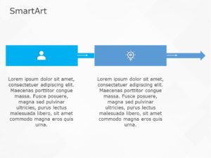 SmartArt Process Basic Square 2 Steps | SlideUpLift