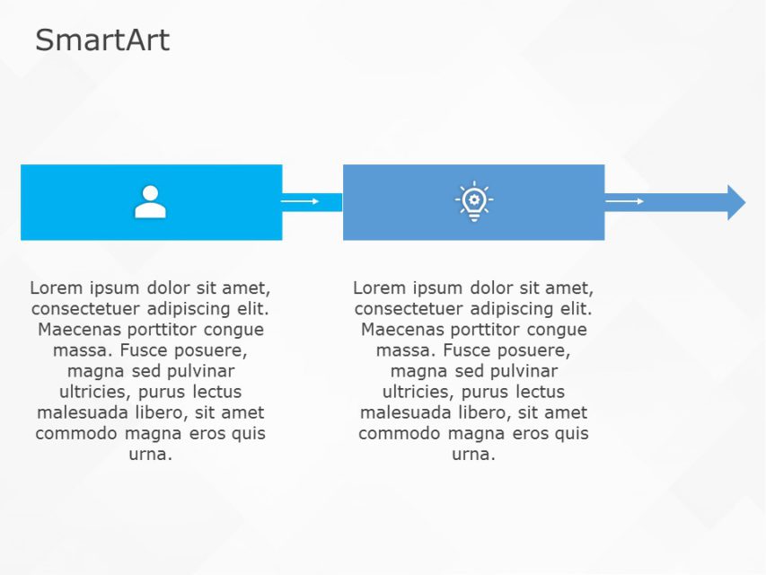 SmartArt Process Basic Square 2 Steps | SlideUpLift